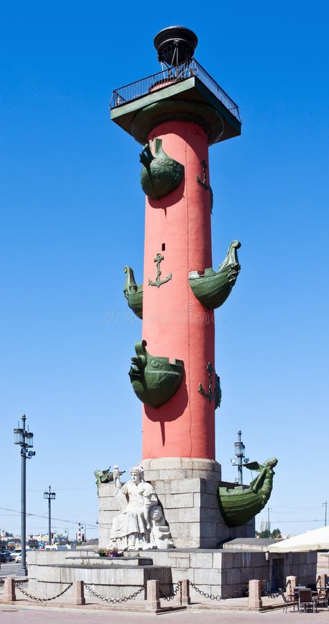 Rostral Column in St. Petersburg Stock Photo - Image of centre, history ...