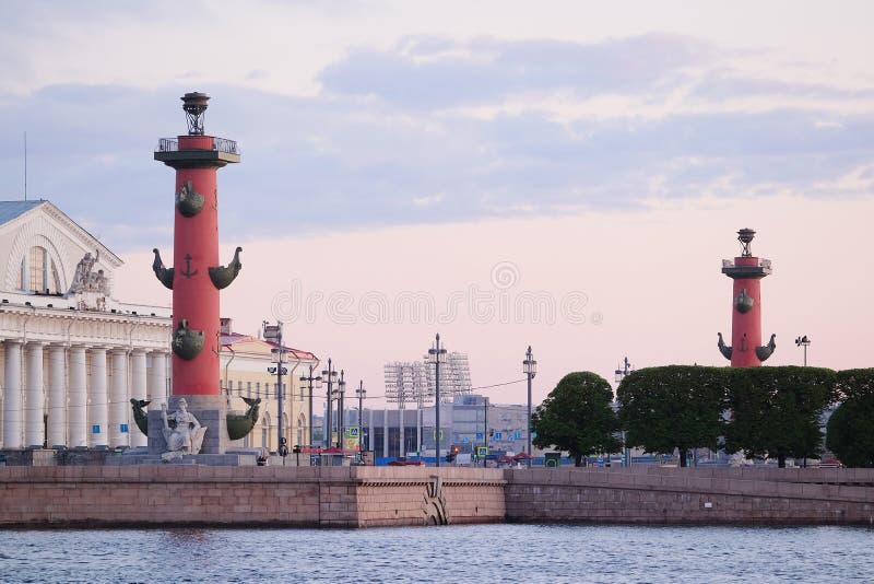 Rostral Column in St.-Petersburg Stock Image - Image of peter ...