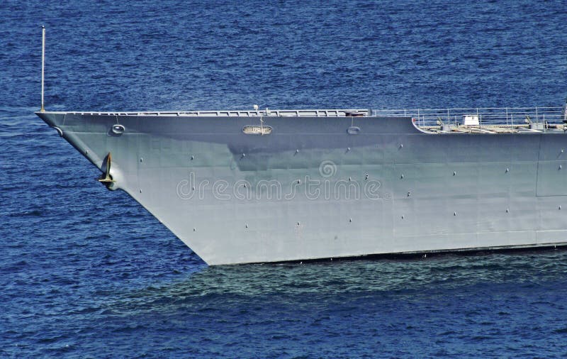 Rostrum of the warship stock photo. Image of marine, armed - 23206290