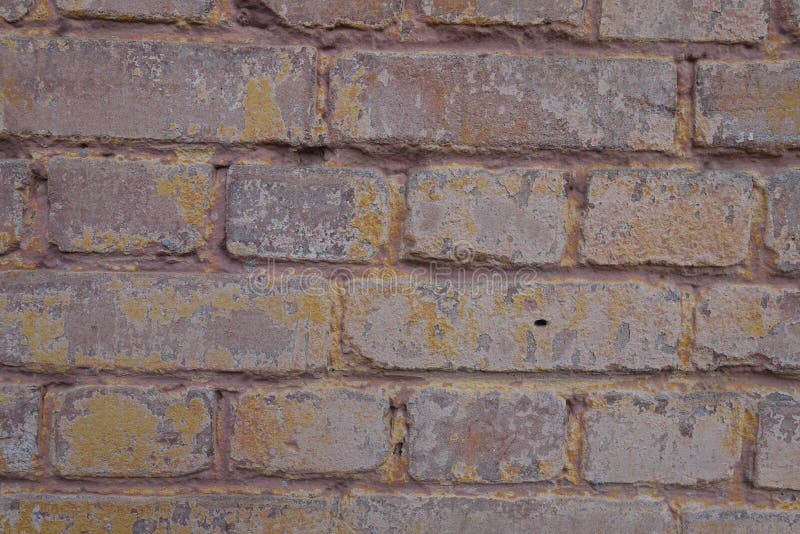 Rosy Brown Brick Wall with Paint Stock Image - Image of objects, bond: 111628439