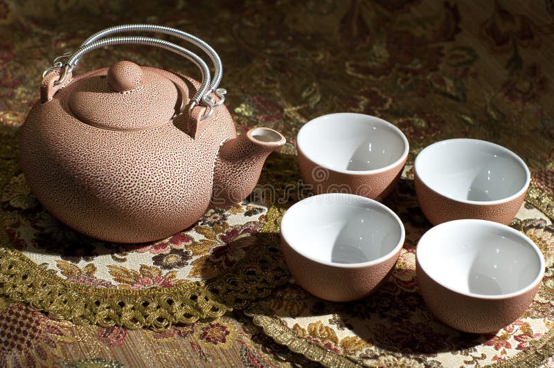 Rosy set for tea stock photo. Image of present, gift - 21504440