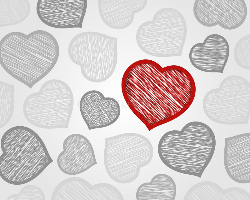 Rot Und Grau Gekritzelte Innere Stock Abbildung - Illustration von ...