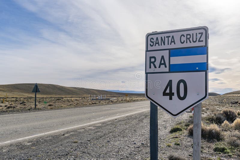 Estrada Do Sinal Da Rota 40 No Norte De Argentina Imagem de Stock ...