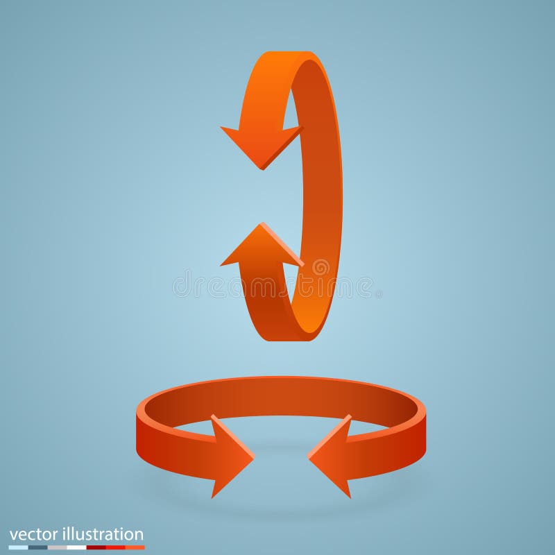 Rotación de la flecha ilustración del vector. Ilustración de flecha ...