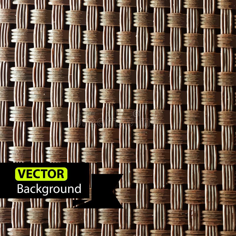 Rotan Rieten Patroontextuur, Vectorachtergrond Vector Illustratie ...