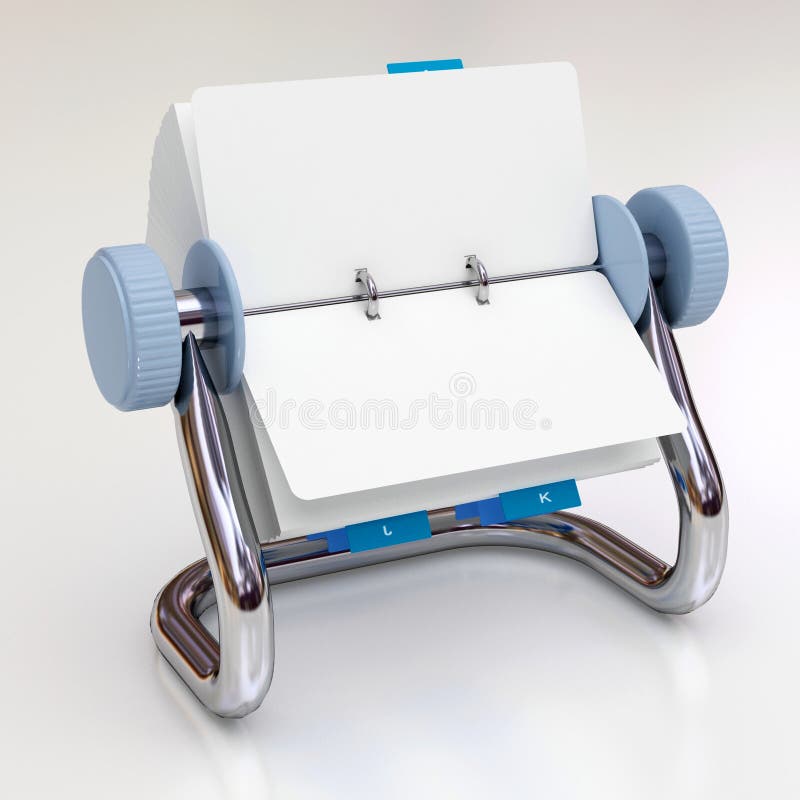 Rolodex rotary card file stock illustration. Illustration of supplies ...