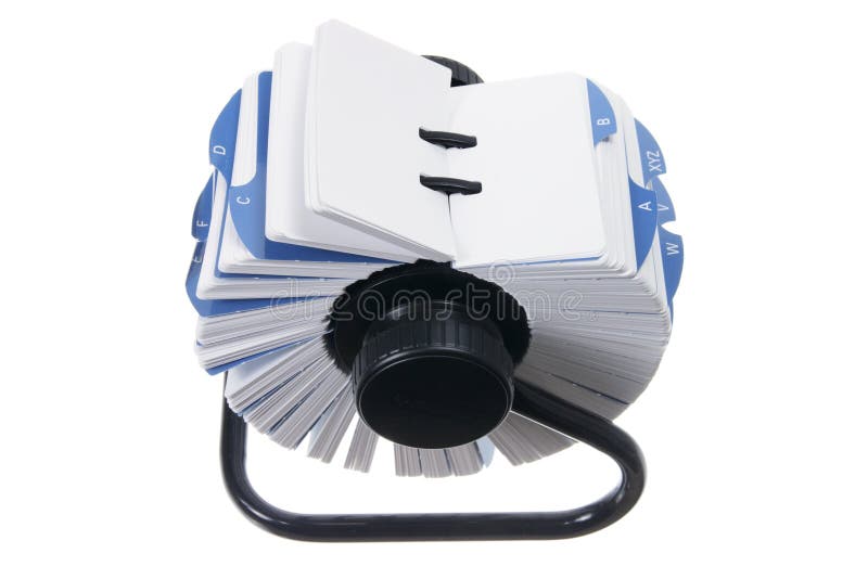 Rotary Card Index stock image. Image of studio, holder - 22660367