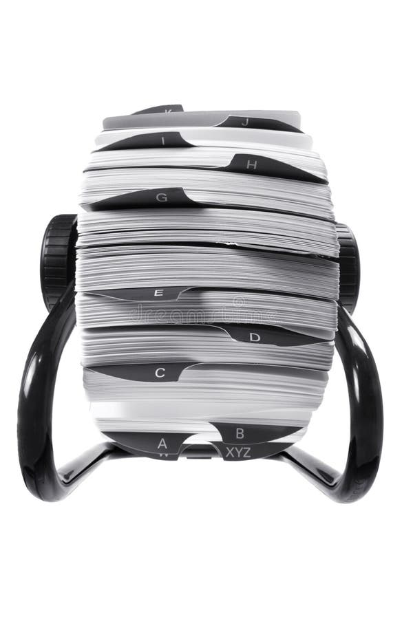 Rotary Card Index stock image. Image of studio, holder - 22660367