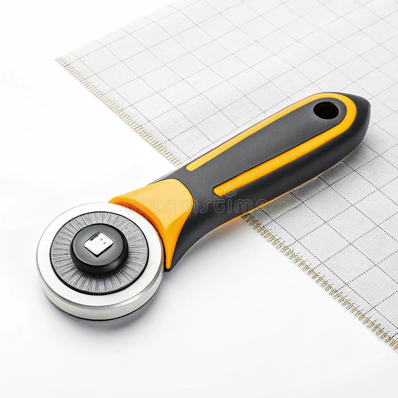 Rotary Cutter with Fabric Blade Stock Illustration - Illustration of ...