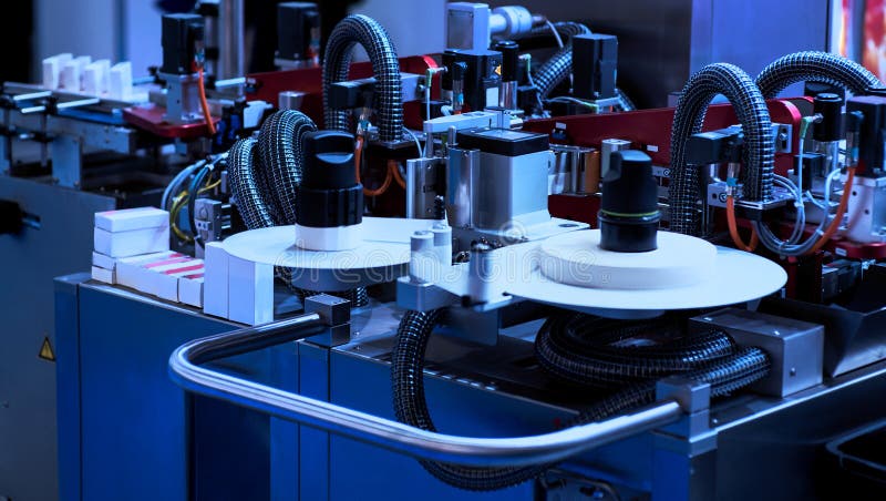 Rotary Die Cutting Machine with Slitting Blade System Stock Photo ...