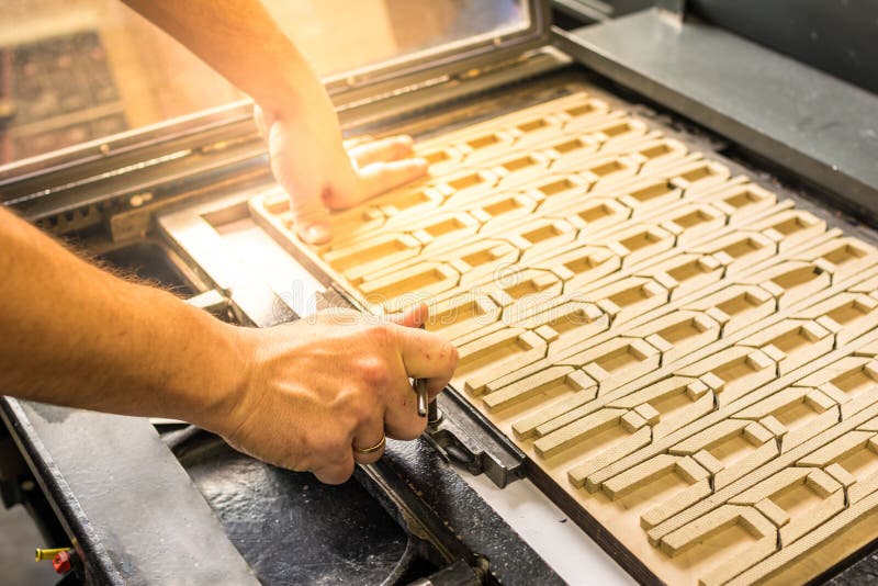 Rotary Die Cutting stock image. Image of press, layout - 168226819