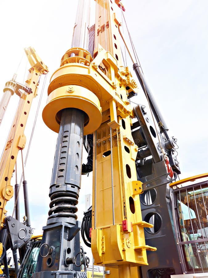 Rotary Drilling Rig Construction Machine Stock Photo - Image of ...