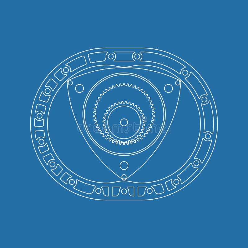 Rotary Wankel Engine. Vector Illustration Stock Vector - Illustration ...