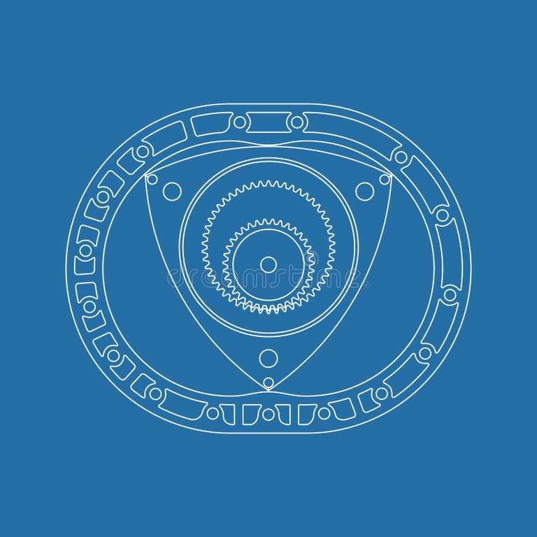 Rotary Wankel Engine. Vector Illustration Stock Vector - Illustration ...