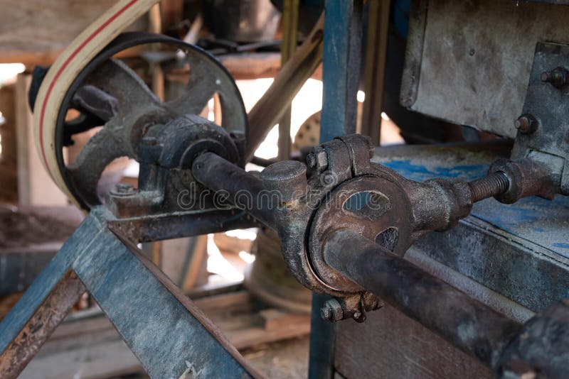 Rotary Gear of Old Rice Mill Stock Photo - Image of antique ...