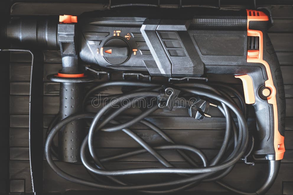 Rotary Hammer, Case Puncher Stock Image - Image of breaking, machine ...