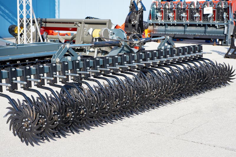 Rotary harrow agricultural stock photo. Image of agriculture - 374741832