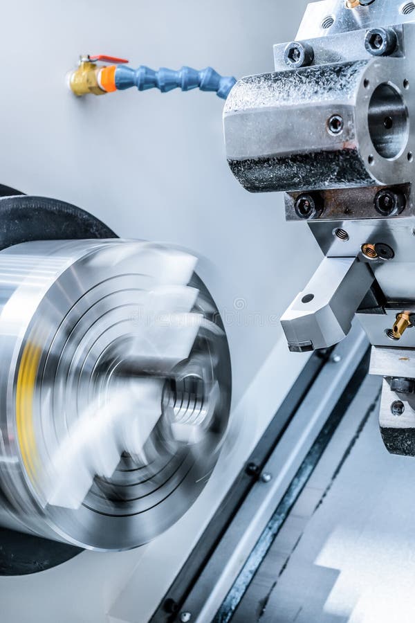 Rotary Lathe Chuck CNC Metal Cutting Machine Stock Photo - Image of ...