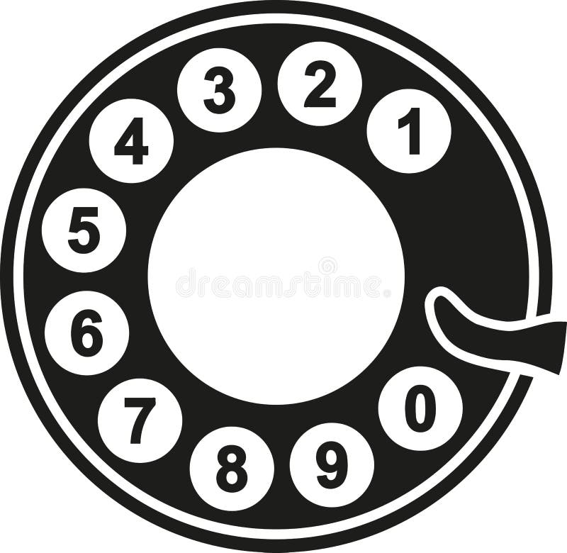 Rotary Phone Dial stock vector. Illustration of telecommunications ...