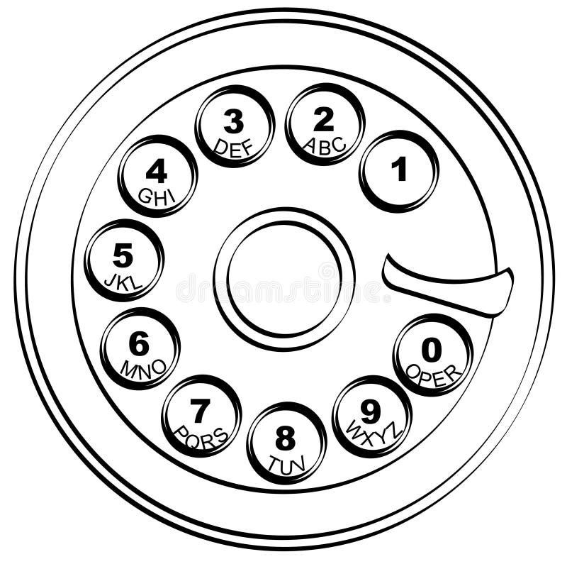 Rotary phone pad stock vector. Illustration of handset - 4966955