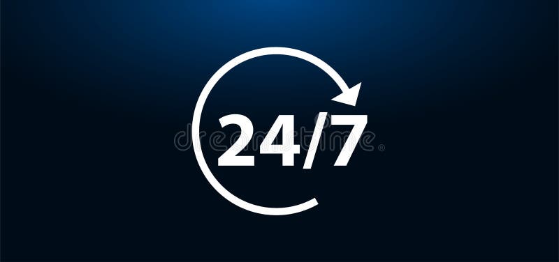 24 7 Icon Blue Stock Illustrations – 741 24 7 Icon Blue Stock ...