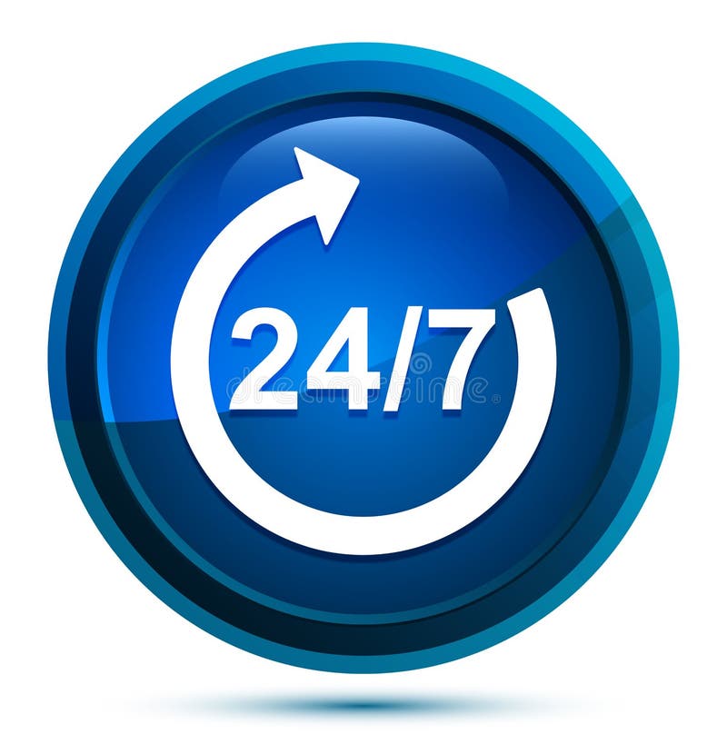 24 7 Icon Blue Stock Illustrations – 741 24 7 Icon Blue Stock ...