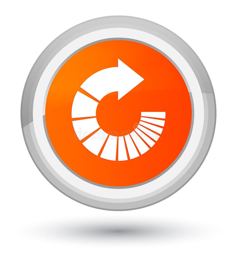 Rotate Arrow Icon Prime Orange Round Button Stock Illustration ...