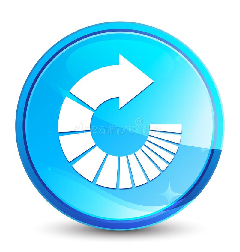 Rotate Arrow Icon Splash Natural Blue Round Button Stock Vector ...