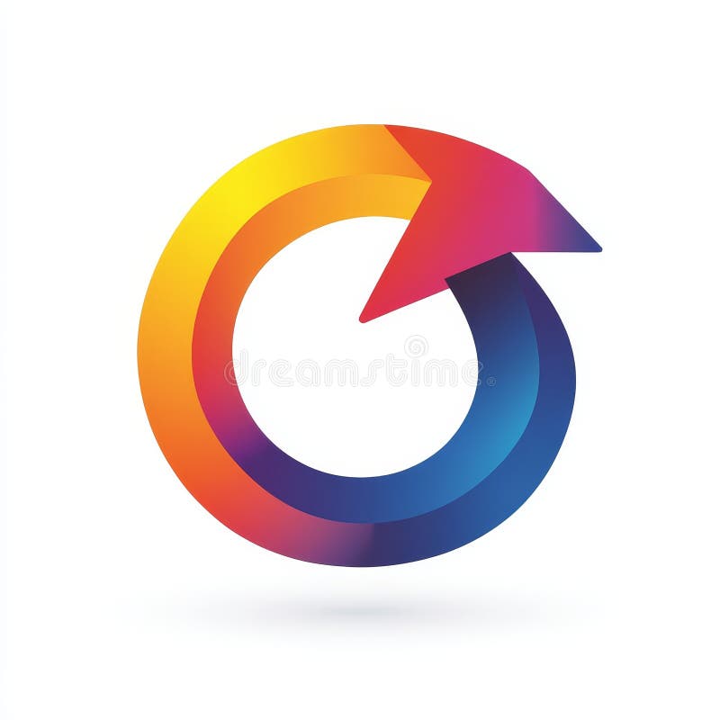Rotate Arrow Icon, Vector Design Element. Colorful Cycle Symbol Stock ...