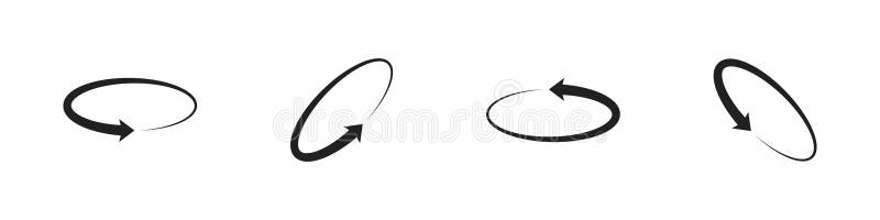 Rotate Arrow Set. Circle Arrows Stock Illustration - Illustration of ...