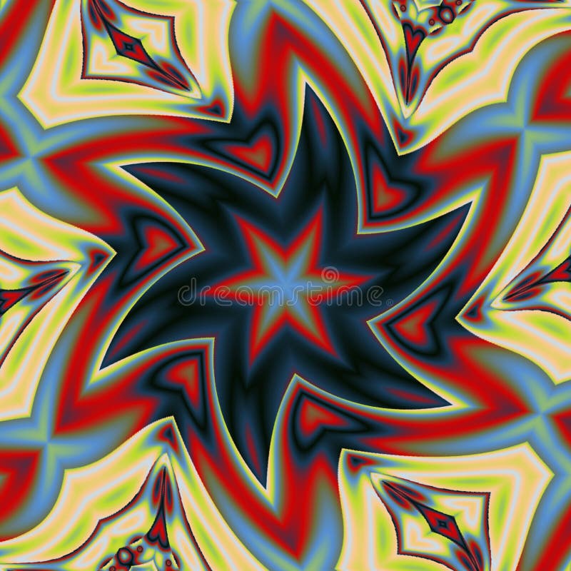 Rotate Background Mosaic Bright Multicolor Star Stock Illustration ...