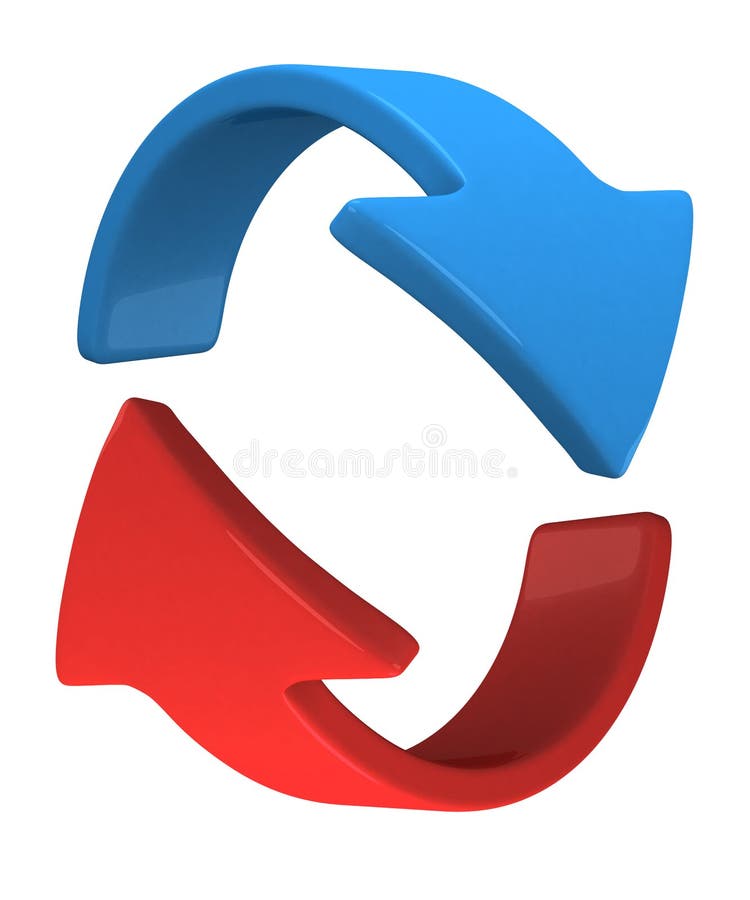 Rotate the blue arrow stock illustration. Illustration of curve - 17940054