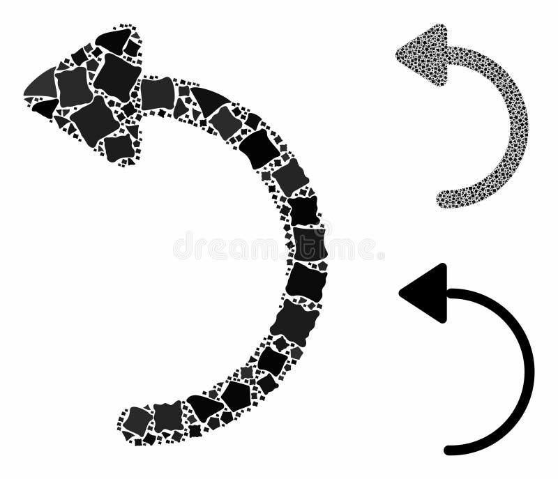 Rotate CCW Composition Icon of Bumpy Elements Stock Vector ...
