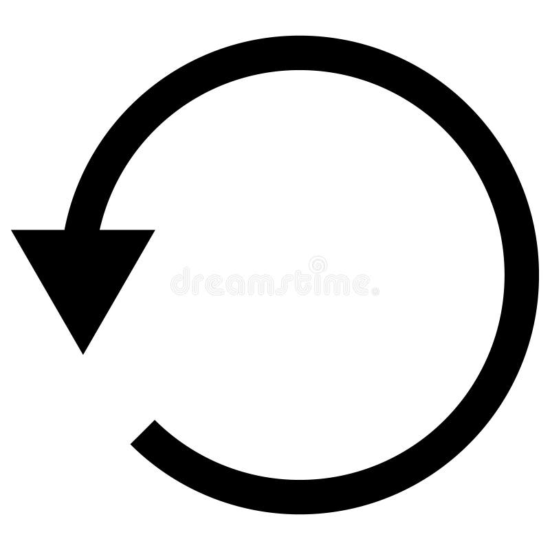 Rotate CCW Vector Icon Flat Illustration Stock Vector - Illustration of ...