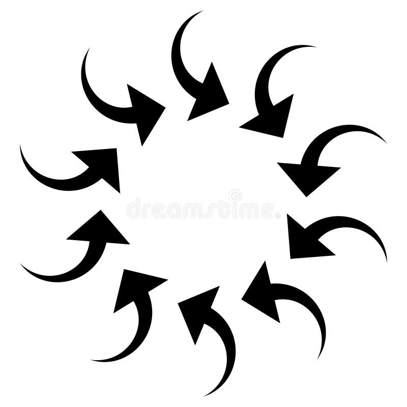 Rotate Circular, Radial Arrows for Cycle, Iteration Concepts ...