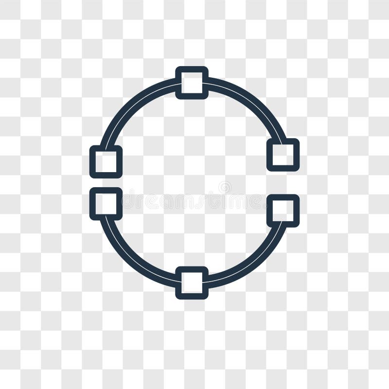 Rotate Concept Vector Linear Icon Isolated on Transparent Background ...