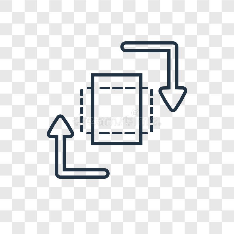 Rotate Concept Vector Linear Icon Isolated On Transparent Background ...