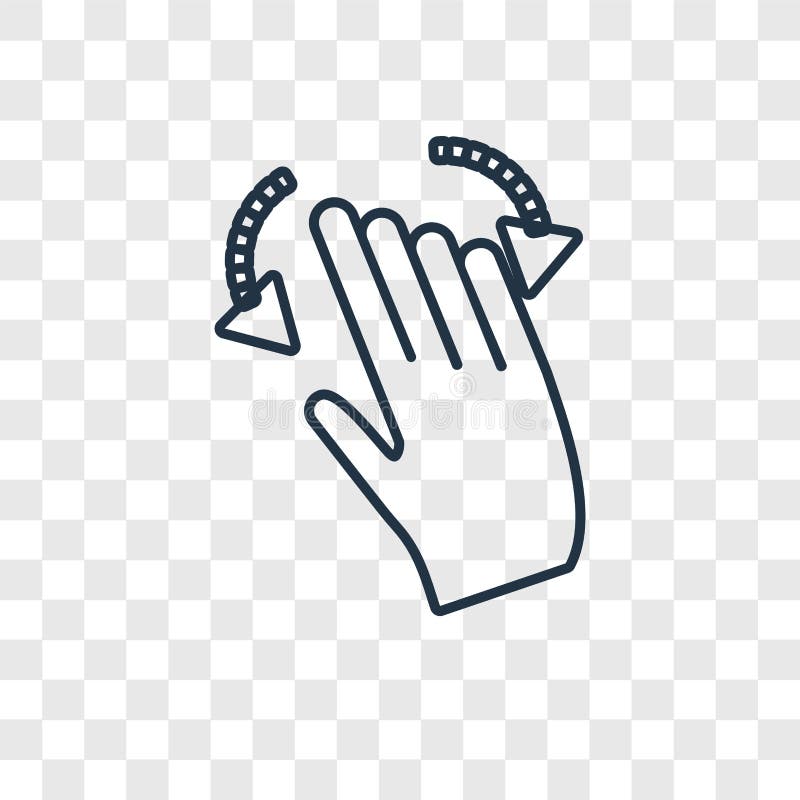 Rotate Concept Vector Linear Icon Isolated on Transparent Background ...