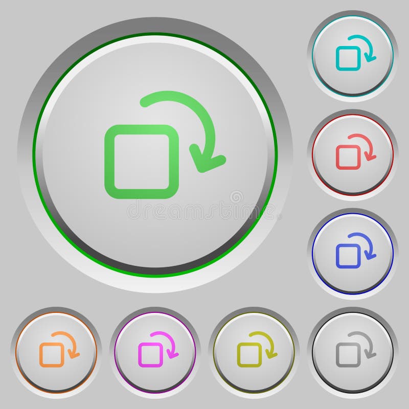 Rotate Element Push Buttons Stock Vector - Illustration of application ...
