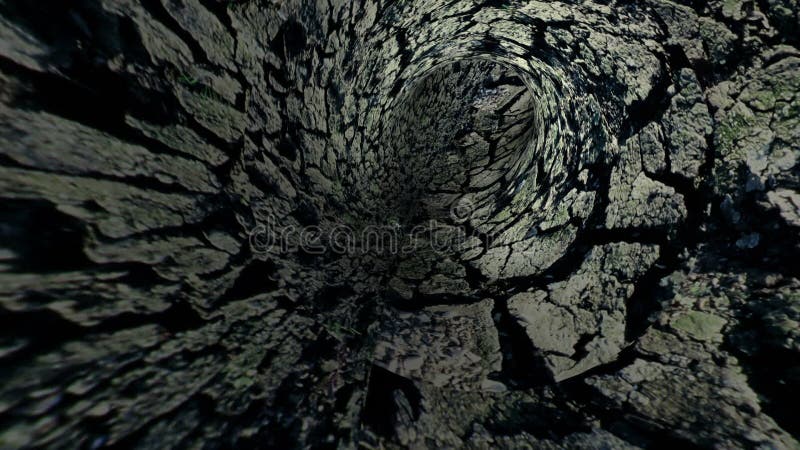 Rotate Falling into a Deep Hole with Cracks Stock Video - Video of ...