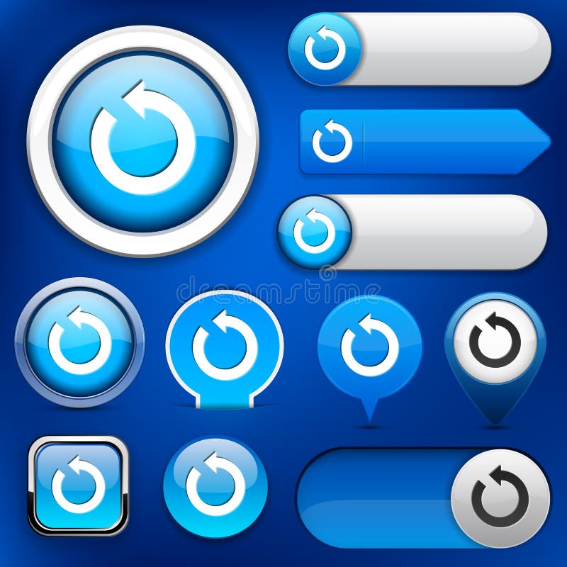 Power button set stock vector. Illustration of start, power - 6693014