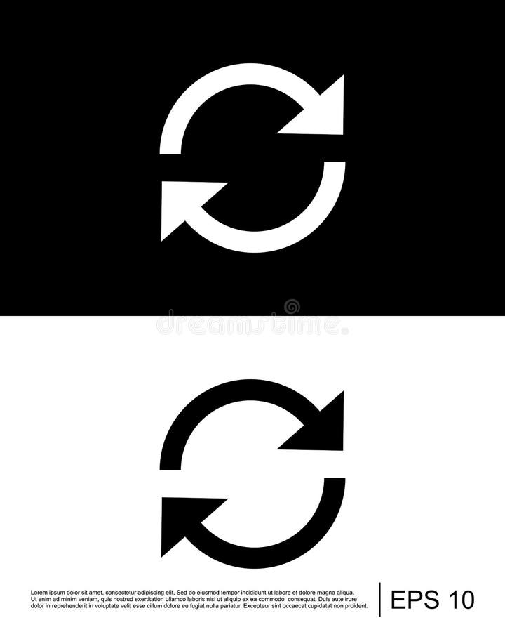 Rotate Icon, Arrow Icon Vector Logo Template Stock Vector ...