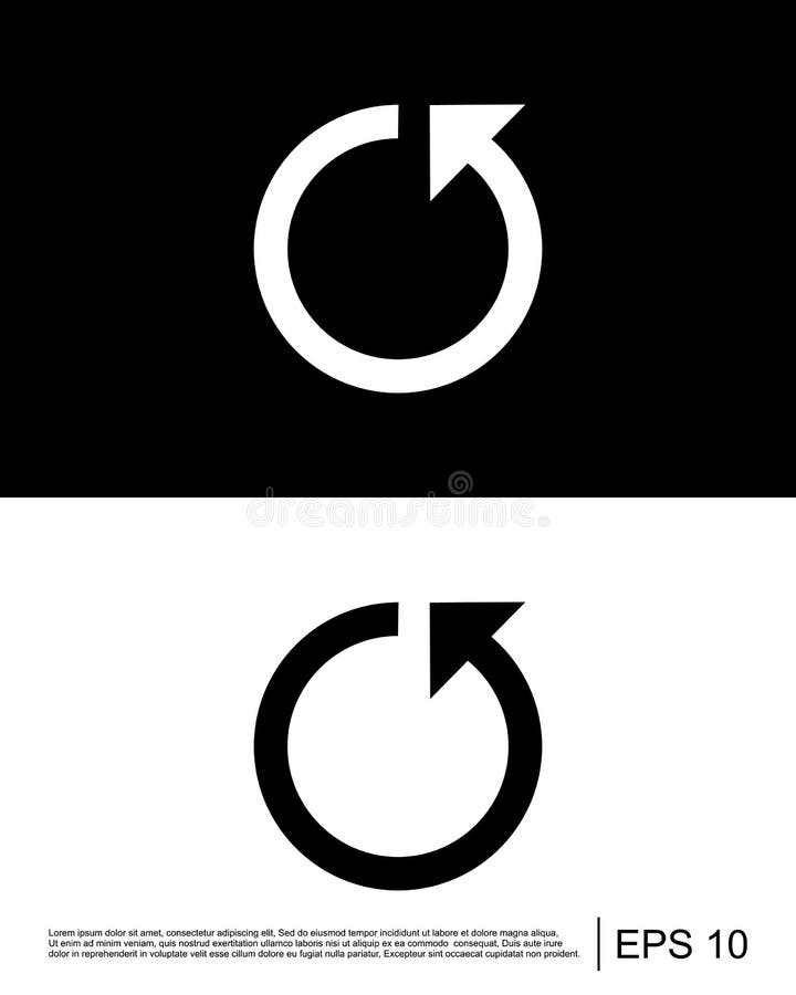 Rotate Icon, Arrow Icon Vector Logo Template Stock Vector ...