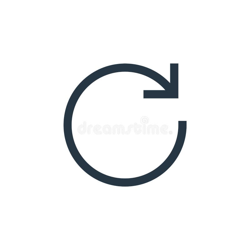 Rotate Icon Vector from Basic Ui Concept. Thin Line Illustration of ...