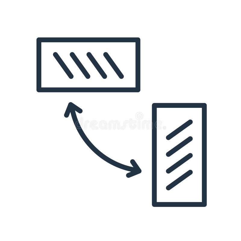 Rotate Icon Vector Sign and Symbol Isolated on White Background Stock ...