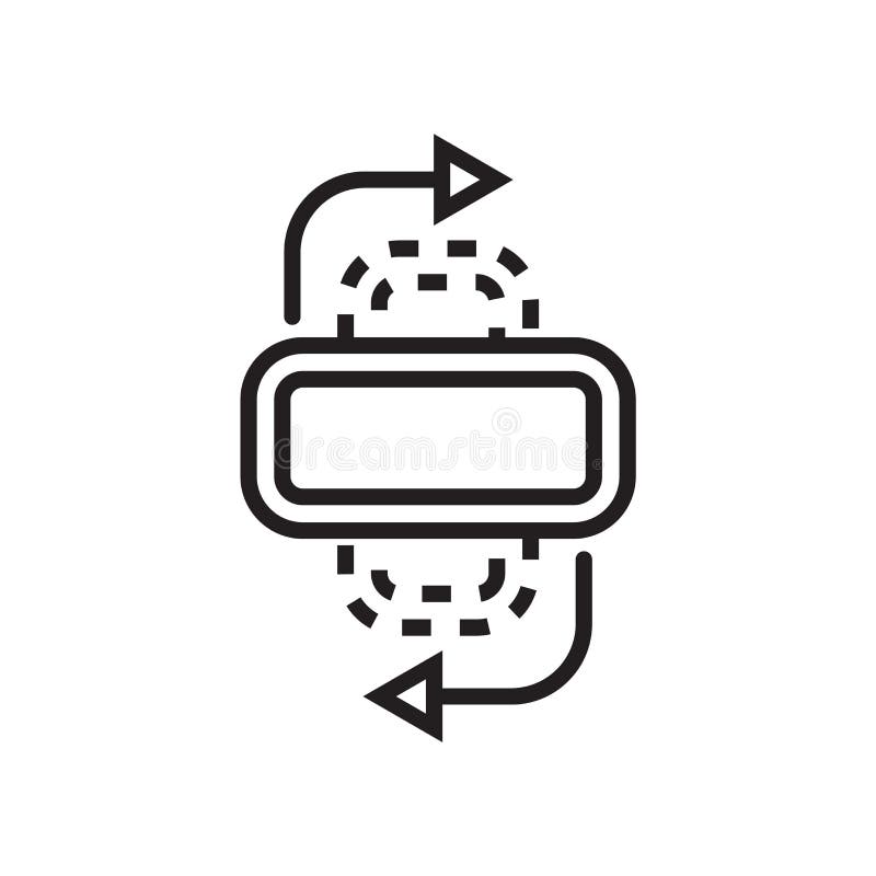 Rotate Icon Vector Sign And Symbol Isolated On White Background, Rotate ...