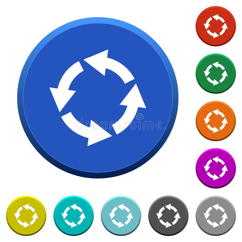 Rotate Left Beveled Buttons Stock Vector - Illustration of object ...