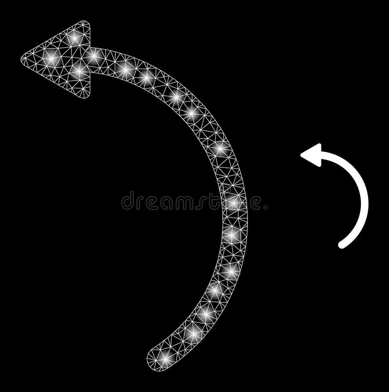 Rotate Left Icon - Triangulated Mesh with Glare Spots Stock Vector ...