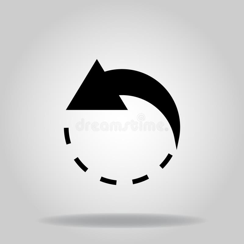 Rotate Left Icon or Logo in Glyph Stock Vector - Illustration of ...