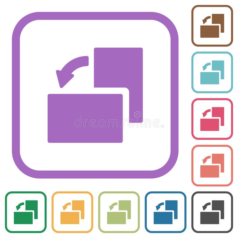 Rotate Left Solid Simple Icons Stock Vector - Illustration of shape ...